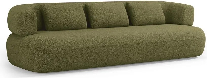 Zelená pohovka z textilie bouclé 226 cm Jenny – Micadoni