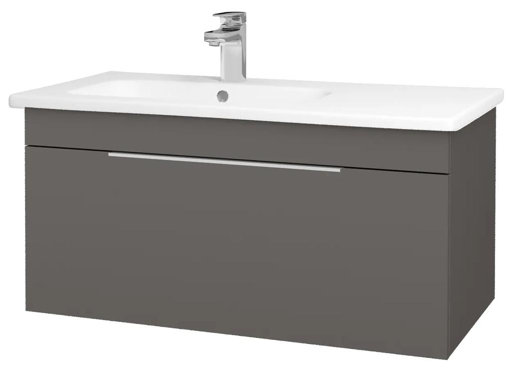 Dřevojas Koupelnová skříň ASTON SZZ 90 Varianta: N01 Bílá lesk / Úchytka T03 / IND Individual