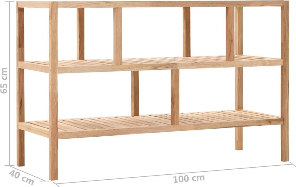 Koupelnový regál masivní ořechové dřevo 100 x 40 x 65 cm 247100