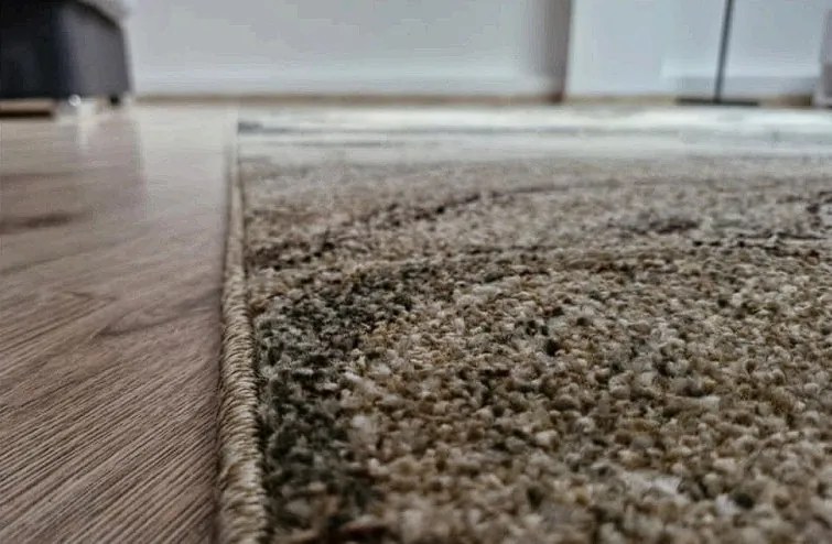 HU Šedohnědý moderní koberec Villa 885 s geometrickým vzorem Rozměr: 60x100 cm