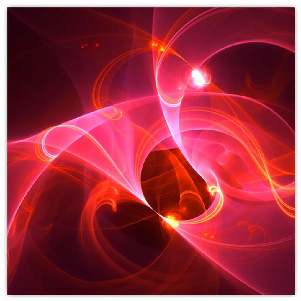 Moderní obraz růžové abstrakce (30x30 cm)