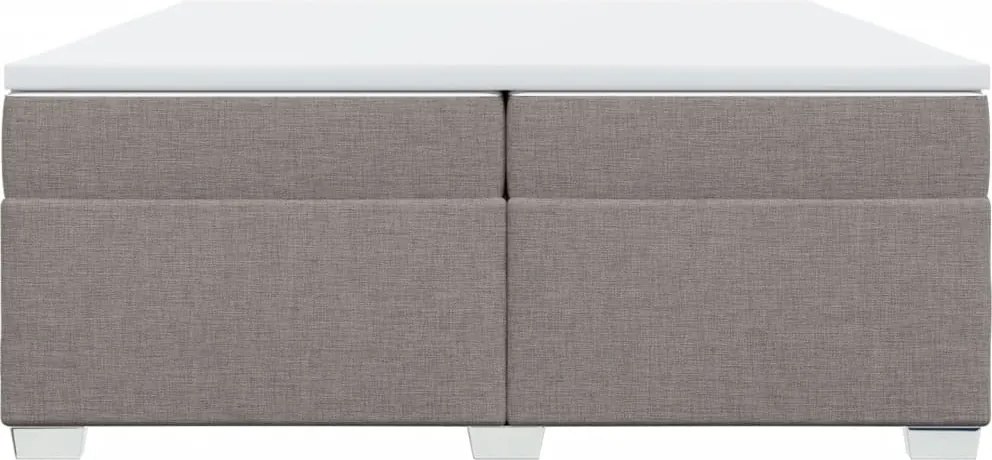Box spring postel s matrací taupe 200x200 cm textil 3285162