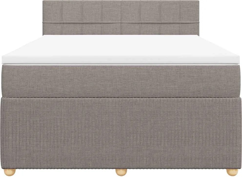Box spring postel s matrací taupe 140x190 cm textil 3289755