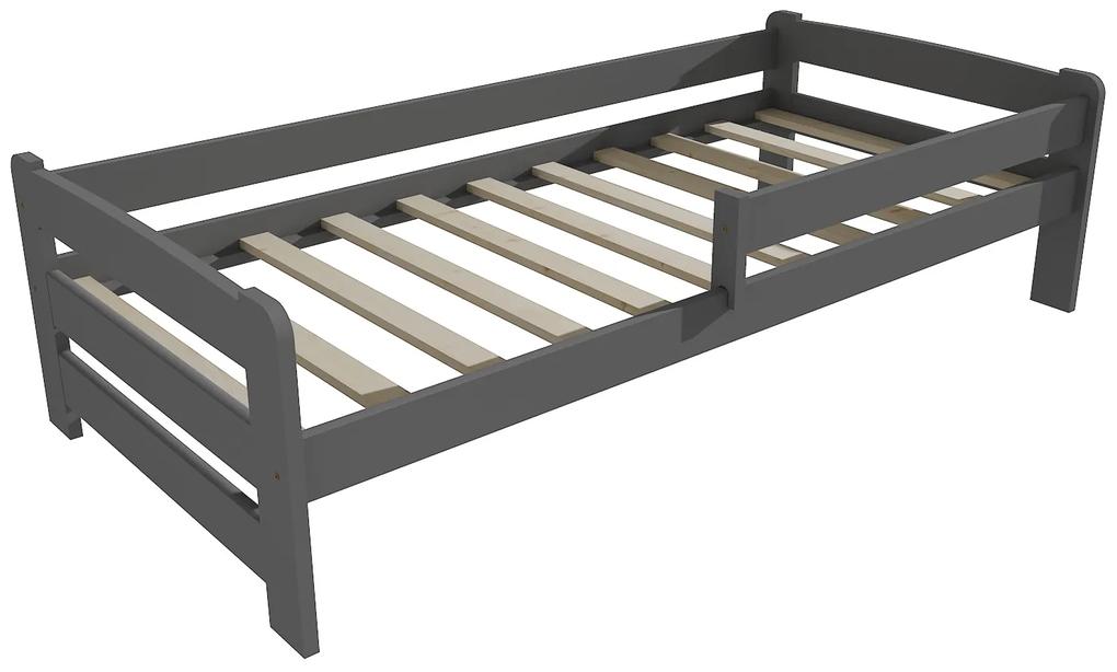 Vomaks Dětská postel se zábranou VMK009D KIDS Rozměr: 100 x 200 cm, Barva: barva šedá