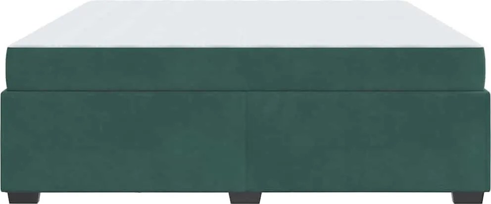 Rám postele s matrací Tmavě zelená 200 x 200 cm textil 3399311