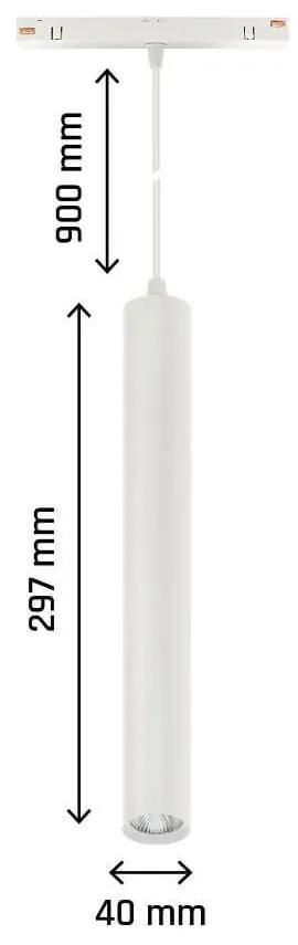 Bílé LED závěsné světlo pro kolejnicový systém Hangit 12W