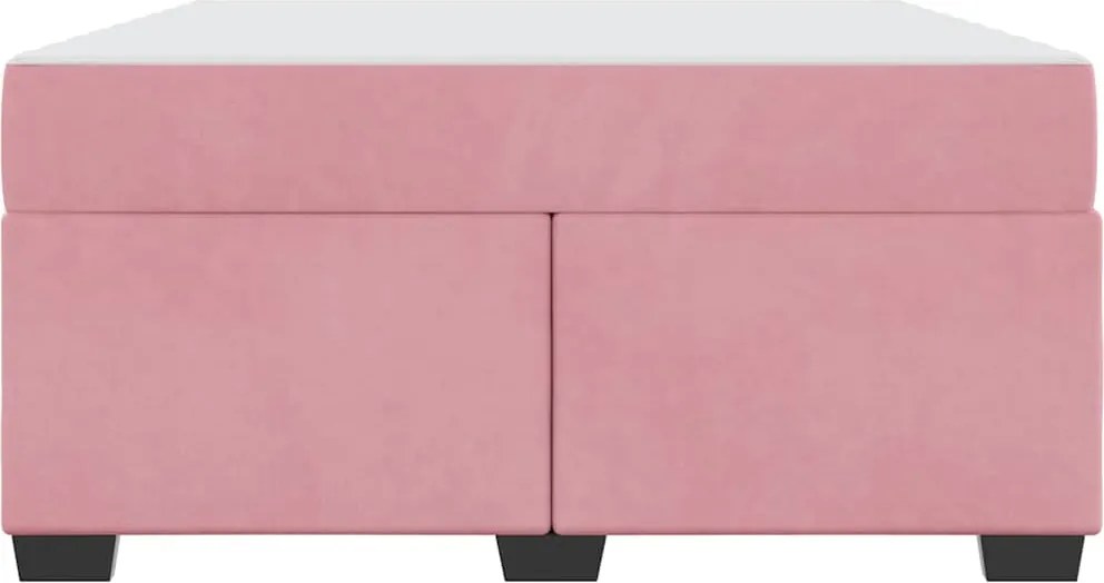Rám postele s matrací Růžová 140 x 200 cm textil 3399295