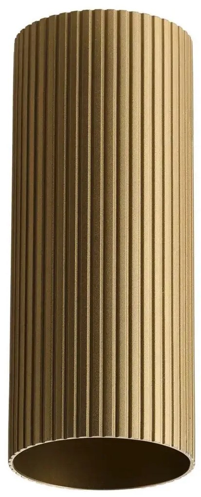 Minimalistické bodové svítidlo Lucas Ribbed Tube 20 bronzová