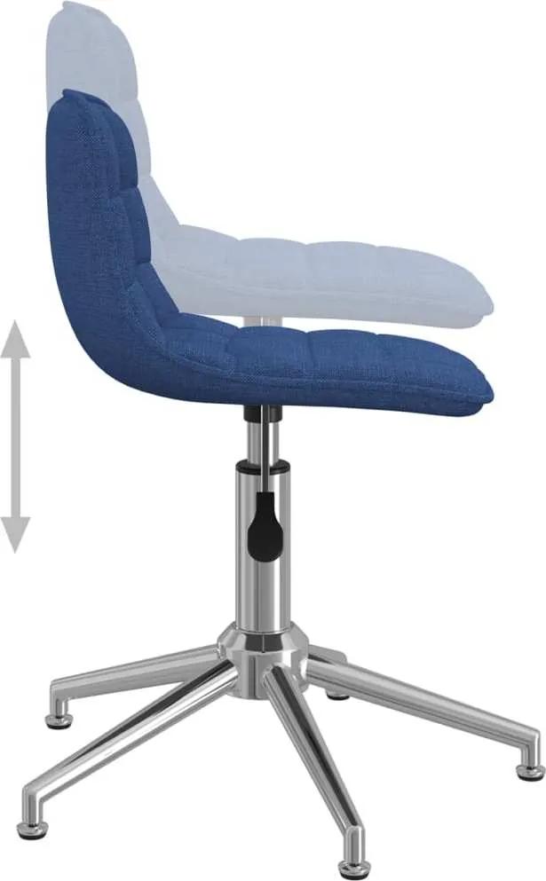 vidaXL Otočné jídelní židle 6 ks textil [3086791] Barva: Modrá
