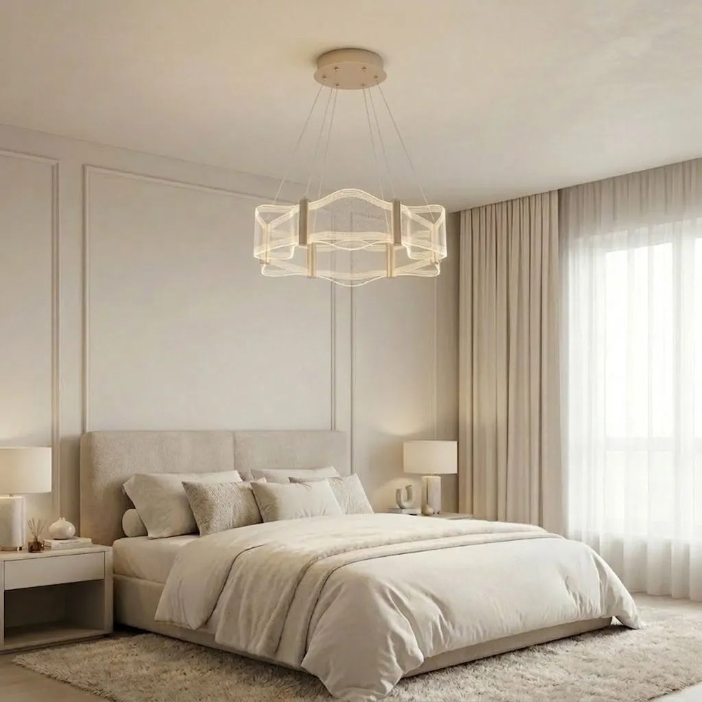 Toolight Rea, ZÁVĚSNÁ STROPNÍ LAMPA G151-CP GOLD, OSW-04707