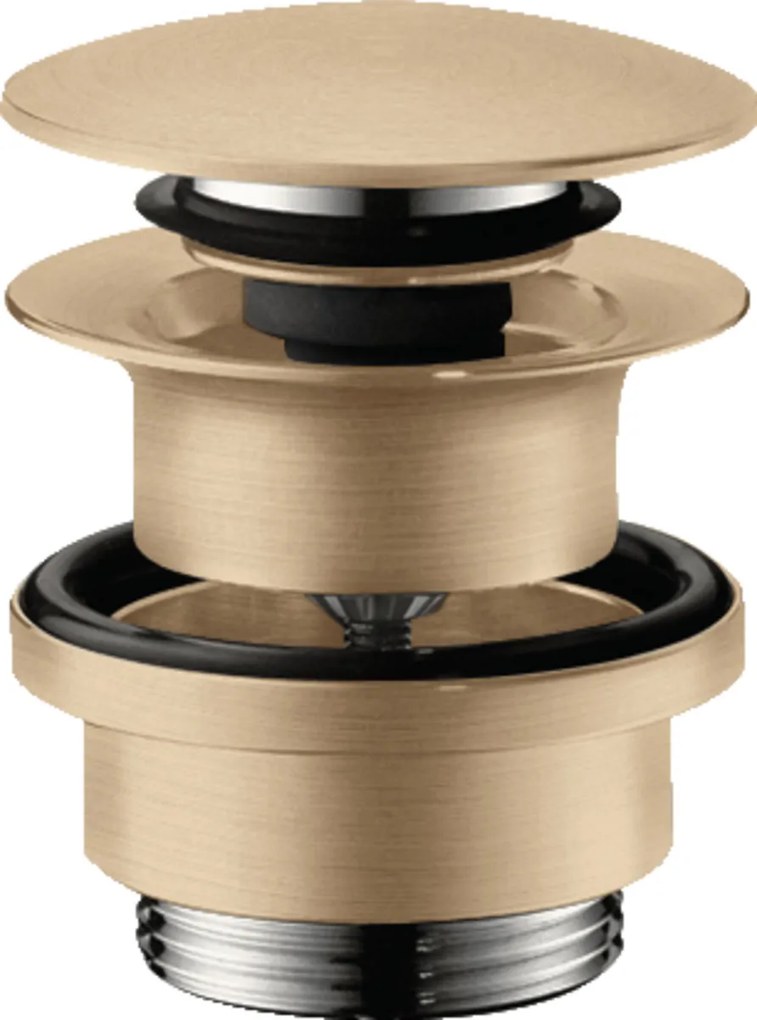 HANSGROHE Hansgrohe, odtoková souprava Push-Open pro umyvadlové a bidetové baterie, kartáčovaný bronz, HAN-50100140