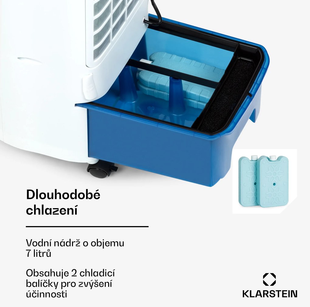 Klarstein IceWind Plus Smart 4-v-1, ochlazovač vzduchu, ventilátor, zvlhčovač, čistička vzduchu, ovládání aplikací