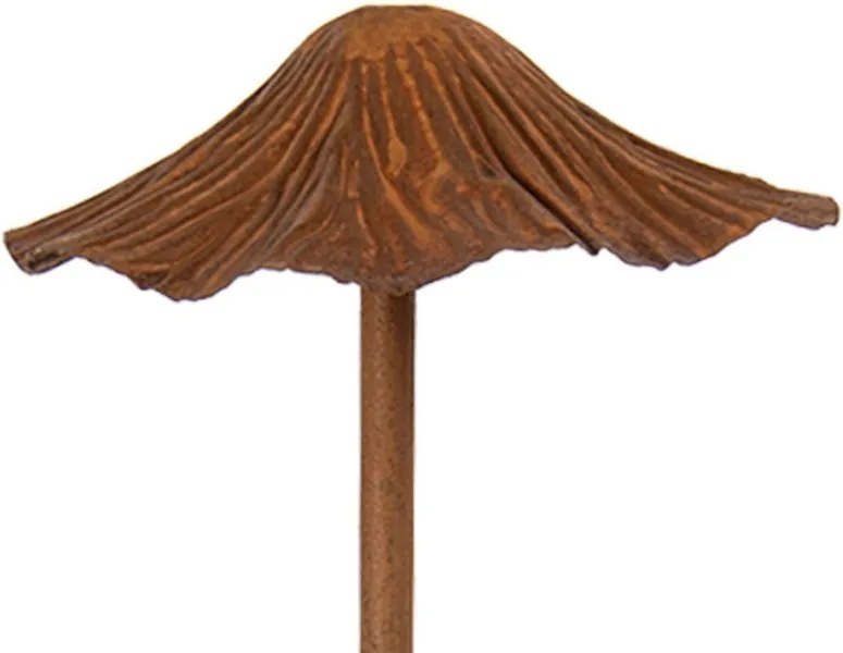 Rustikální rezavý kovový zápich houba - Ø 12*40 cm