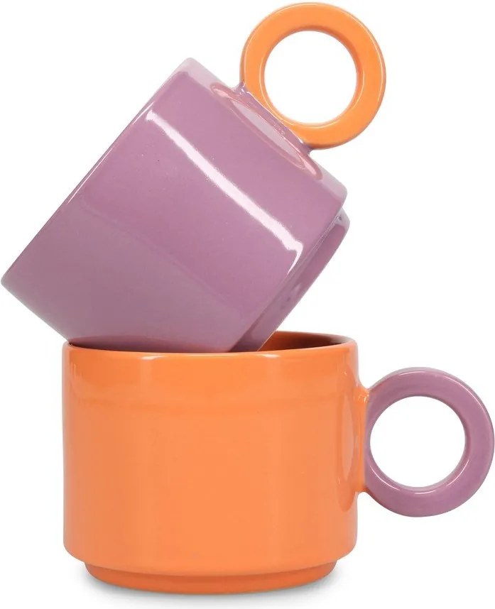 Oranžový kameninový hrnek 280 ml Lou – ONA