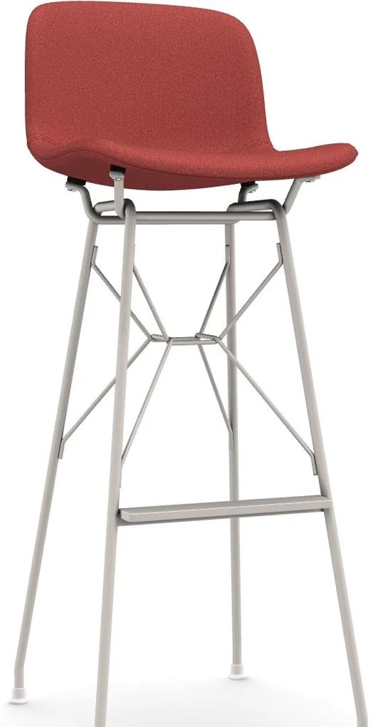 MAGIS - Barová židle TROY WIREFRAME s čalouněným sedákem - vysoká
