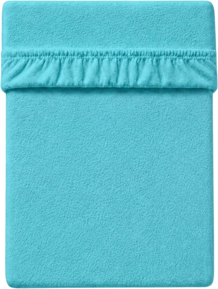 Fleecové napínací prostěradlo MOLTON tyrkysové 90 x 200 cm