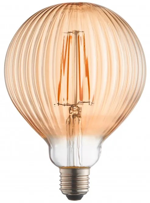 Brilliant 80179 Skleněná LED žárovka E27 G125 Filament GLOBE ribbed