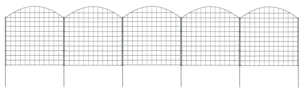 Obloukový zahradní plot 77,5 x 78,5 cm zelený 146103