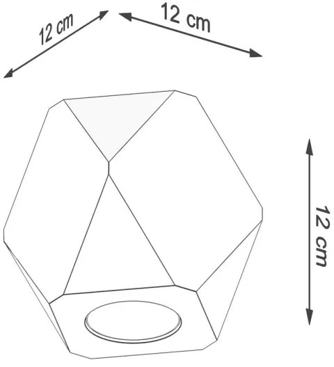 Sollux SL.1009 - Stropní svítidlo WOODY 1xGU10/40W/230V