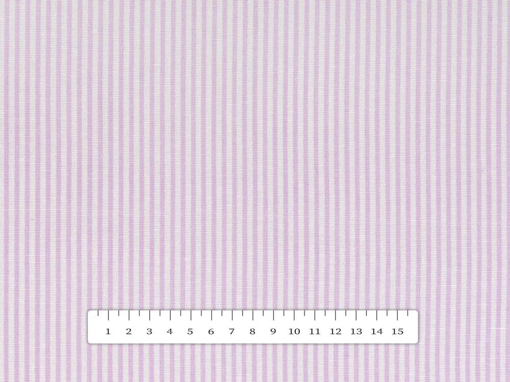 Biante Dekorační čtvercový ubrus Leona LN-160 Světle fialové proužky na bílém 110x110 cm