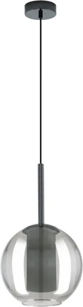 Eglo 97633 - Lustr na lanku TINDARI 1xE27/60W/230V kouřová černá