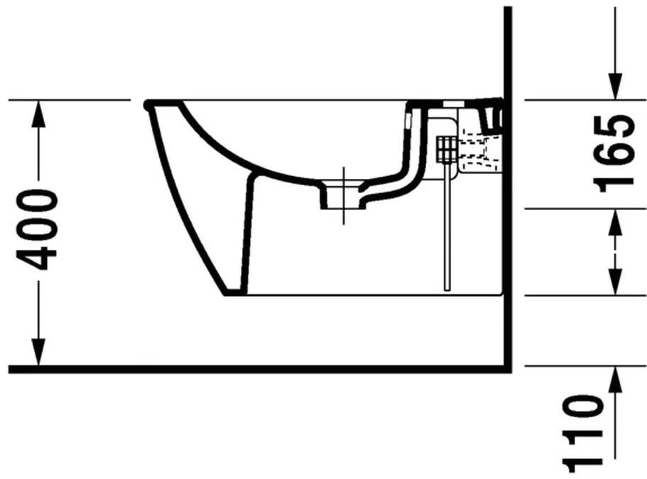 Duravit Darling New - závěsný bidet 37x54 cm 2249150000