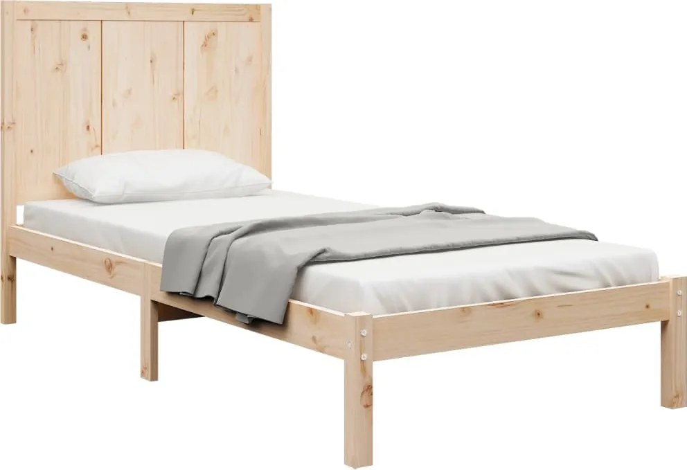vidaXL Rám postele masivní borovice 100 x 200 cm [3105720] Barva: Bílá