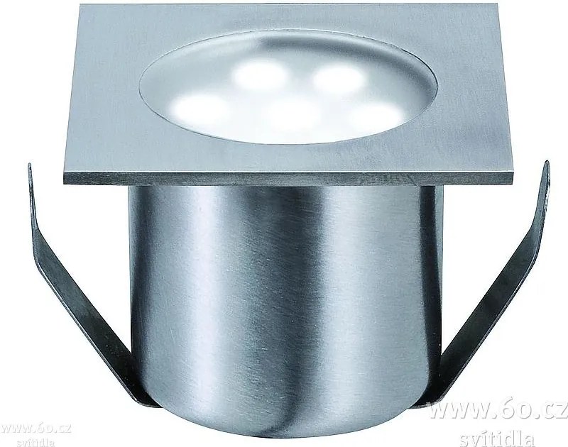 Paulmann 98871 Inox, hranaté zápustné svítidlo, 4x0,6W LED, bez trafa, nerez, IP65