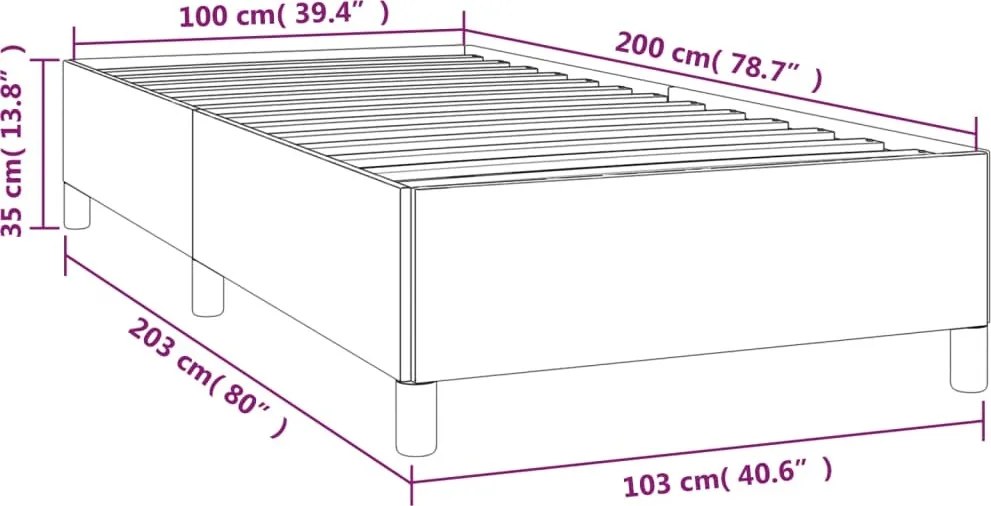 vidaXL Rám postele 100 x 200 cm textil [347048] Barva: krémová