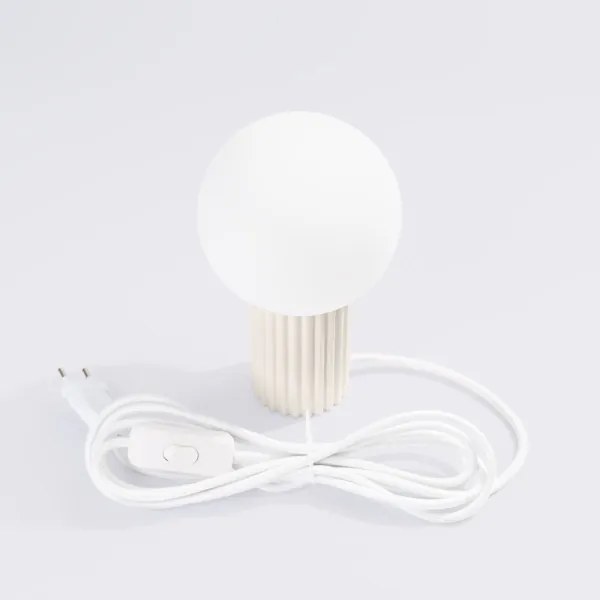 Sollux SL.1721 - Stolní lampa HALO 1xG9/8W/230V pr. 12 cm krémová