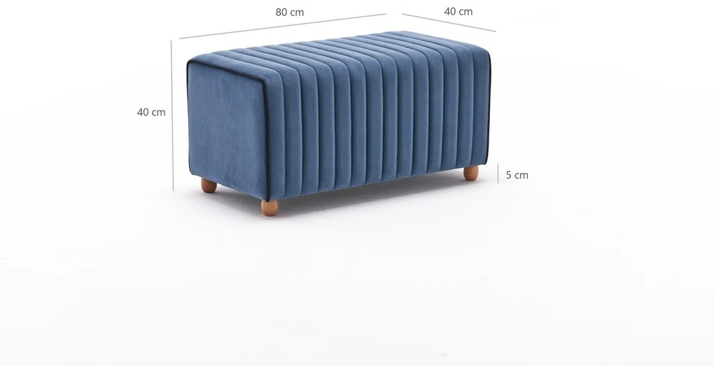 Atelier del Sofa Taburet Mabel Puf - Blue, Modrá