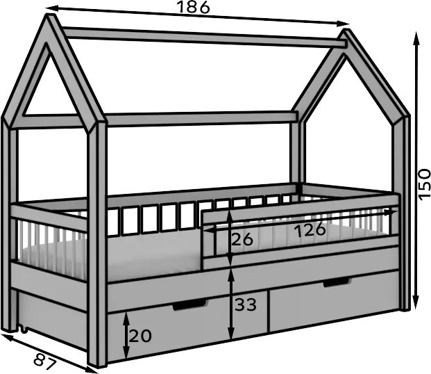 ADRK Furniture Postel Domek Galicja