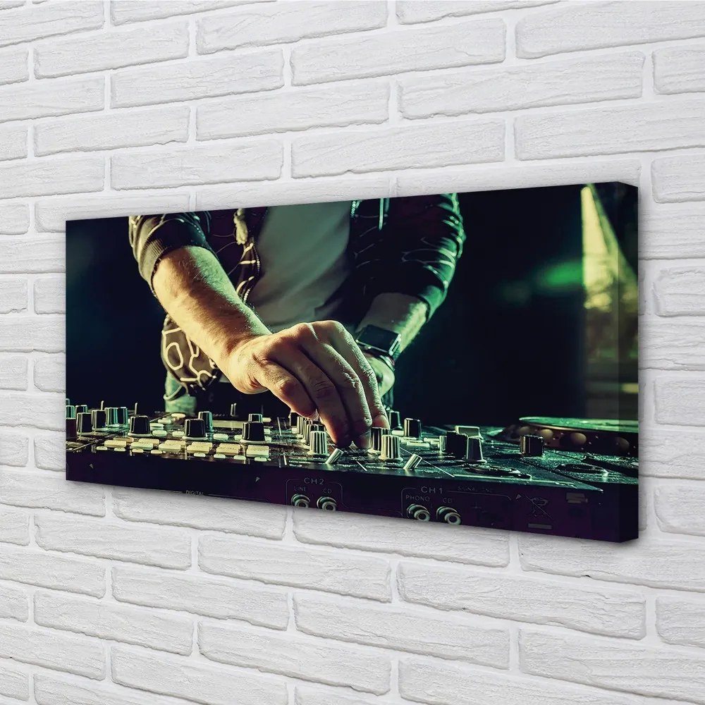 Obrazy na plátně Konzole DJ Headphones 120x60 cm