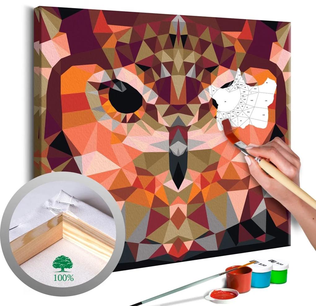 Murando DeLuxe Malování podle čísel - Geometrická sova  40x40 cm