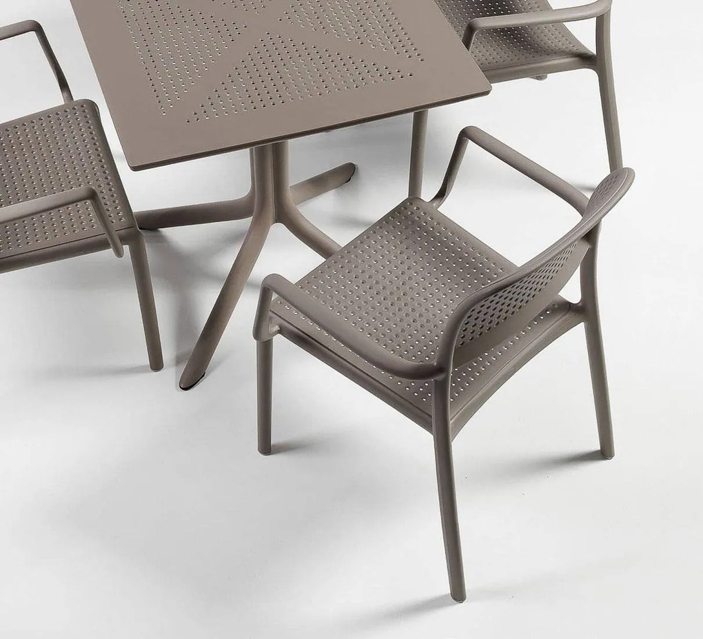 Nardi Plastový stůl na zahradu CLIP 80x80 cm bianco