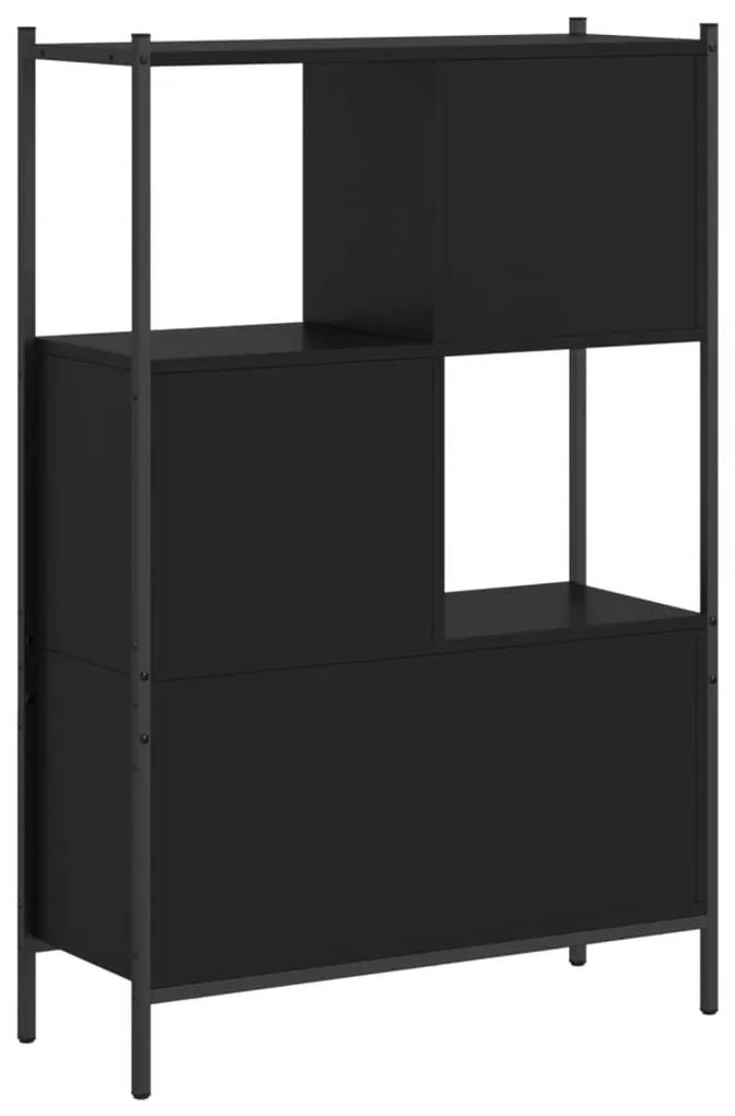 Knihovna černá 72 x 28 x 109 cm kompozitní dřevo