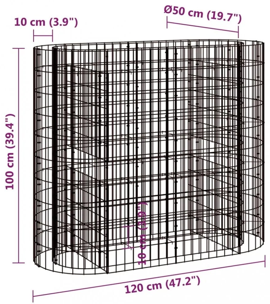 Gabionový vyvýšený záhon Dekorhome