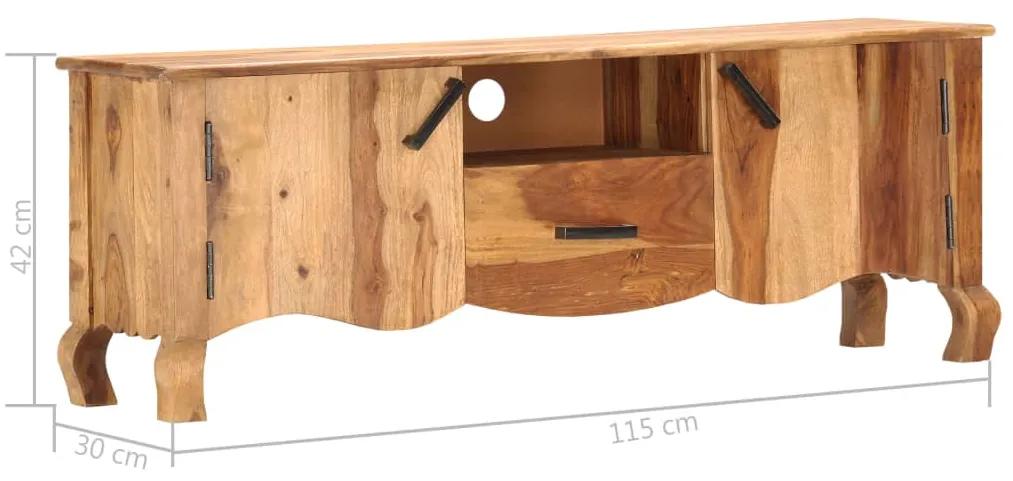 vidaXL TV stolek 115 x 30 x 42 cm masivní sheeshamové dřevo