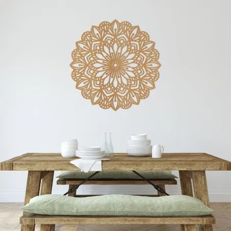 Dřevěná mandala Harmonie – Elegantní dekorace na zeď | SENTOP HDF0252