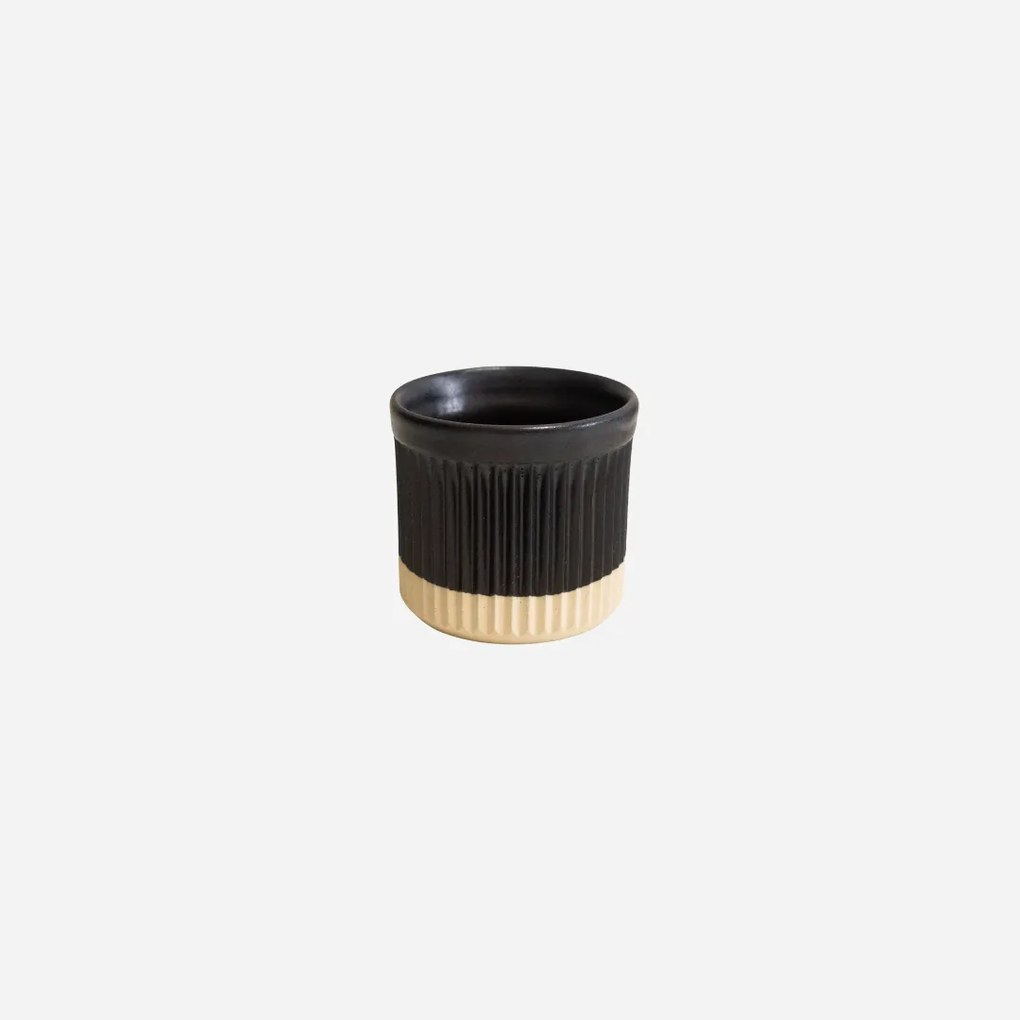 Keramický pohárek na espresso RÓG Cream Black
