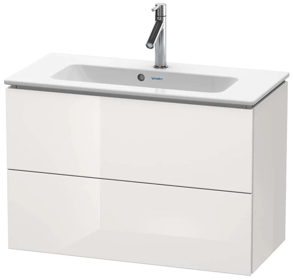Duravit L-Cube - Umyvadlová skříňka Compact, 55x82x39 cm, 2 zásuvky, lesklá bílá LC625702222