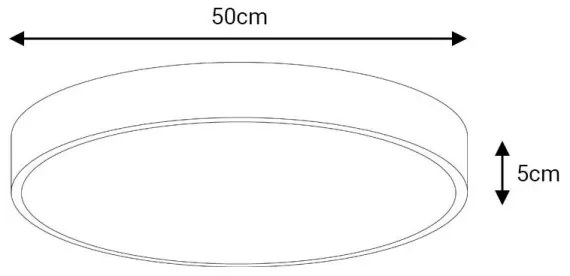 LED Stropní svítidlo FELIZ LED/50W/230V 4000K pr. 50 cm černá