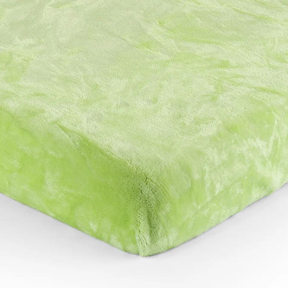 Jahu Prostěradlo Mikroplyš zelená, 90 x 200 cm | BIANO