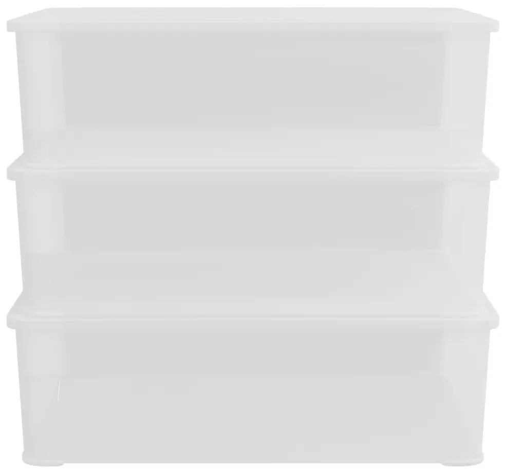 Plastové úložné boxy 3 ks 25 l stohovatelné - Default Title