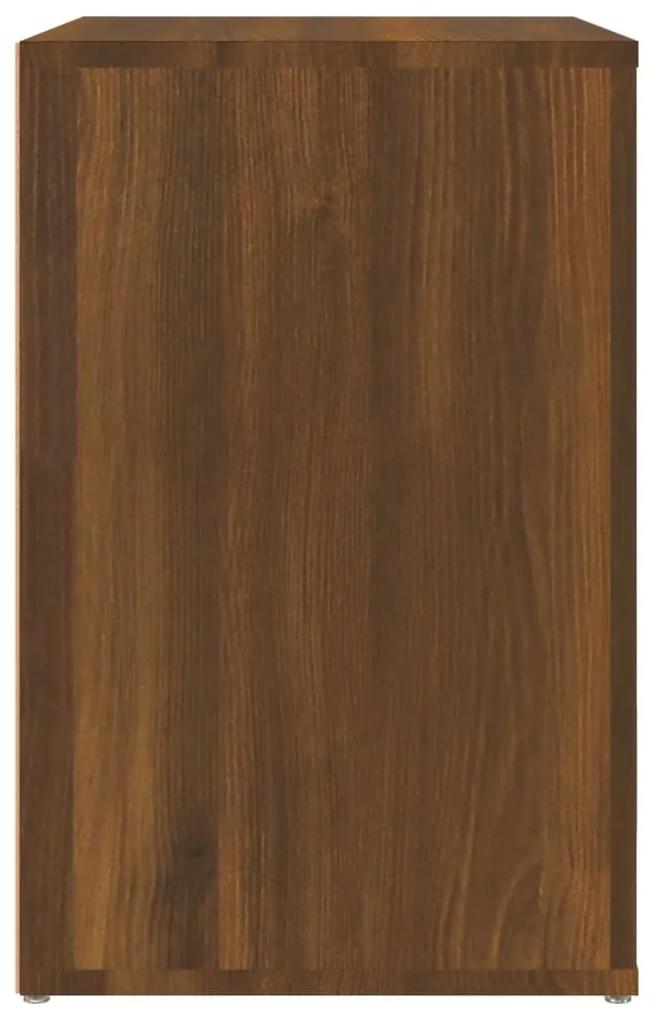 Botník hnědý dub 130x35x54 cm kompozitní dřevo - Default Title