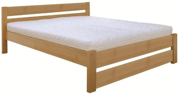 Drewmax LK190 200x200 cm dřevěná postel masiv buk dvojlůžko