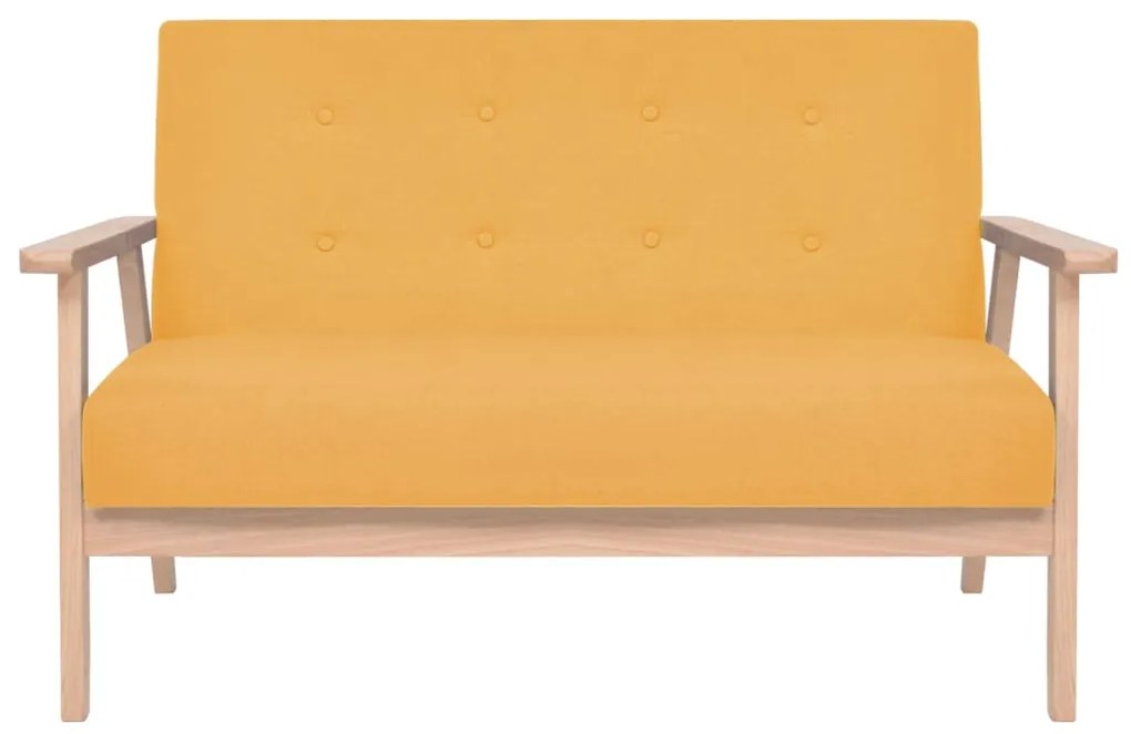 Dvoumístná sedačka, textil, žlutá 244658
