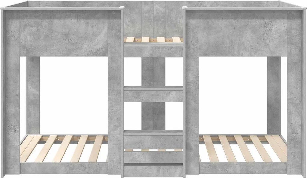 Patrová postel pro děti Betonově šedá 90 x 200 cm 3410414