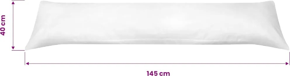 Polštář pro tělo pro spaní na boku 40x145 cm bílý 131582