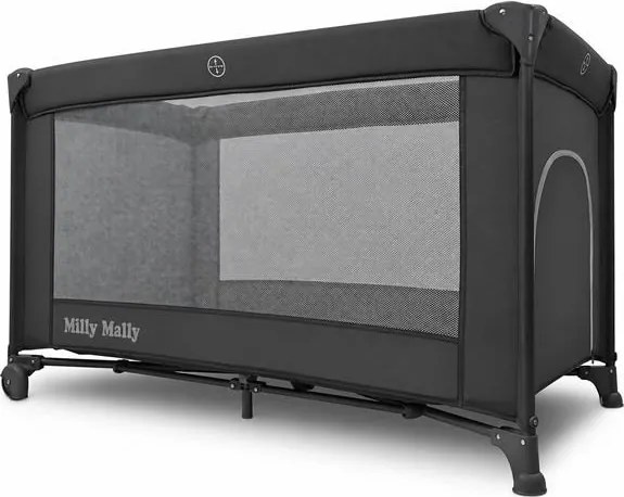 Dětská cestovní postýlka Milly Mally Mirage v přenosné tašce dark grey